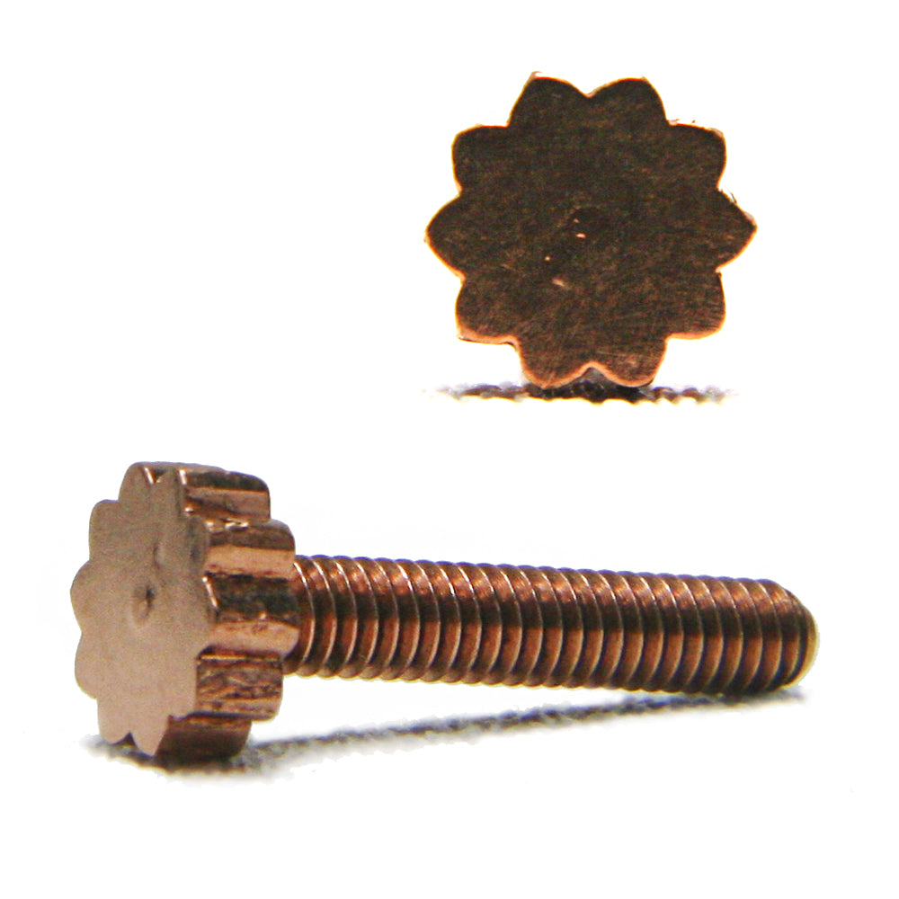 Sunburst Copper Contact Screw - 1.007" Total length